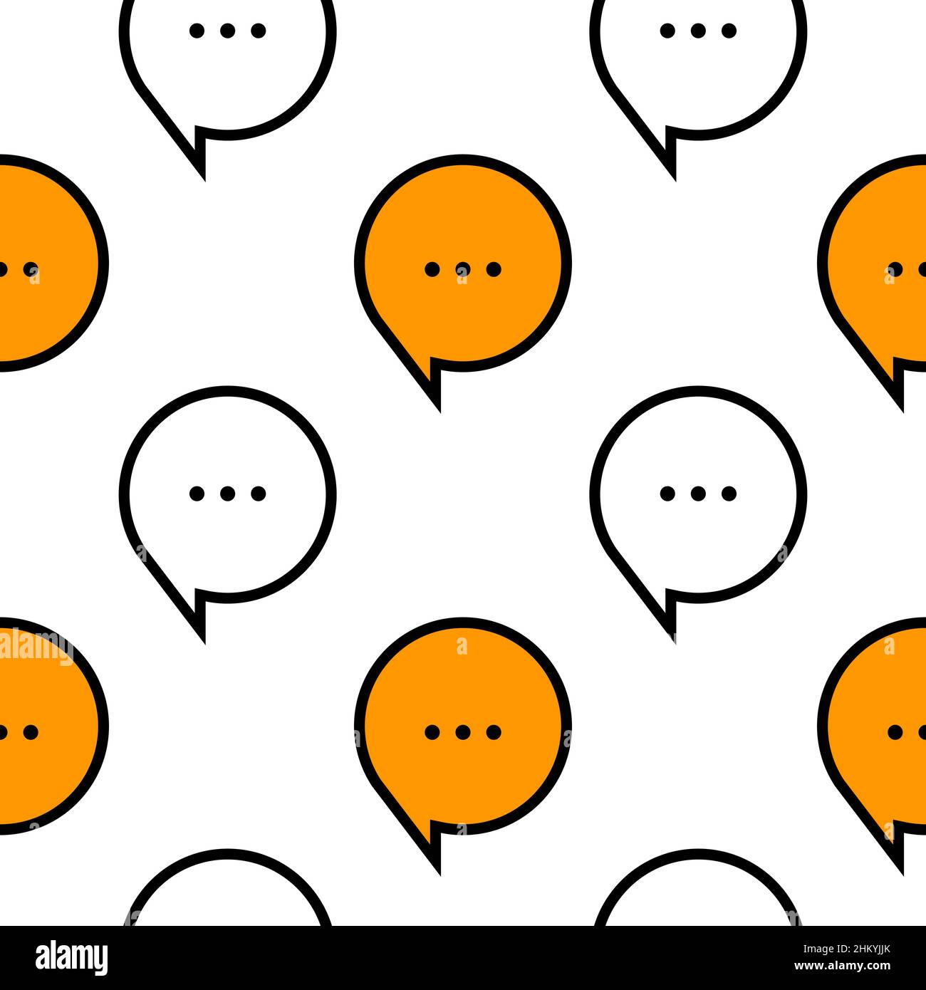 Comments and messages simple seamless pattern. Bubbles line pattern ...