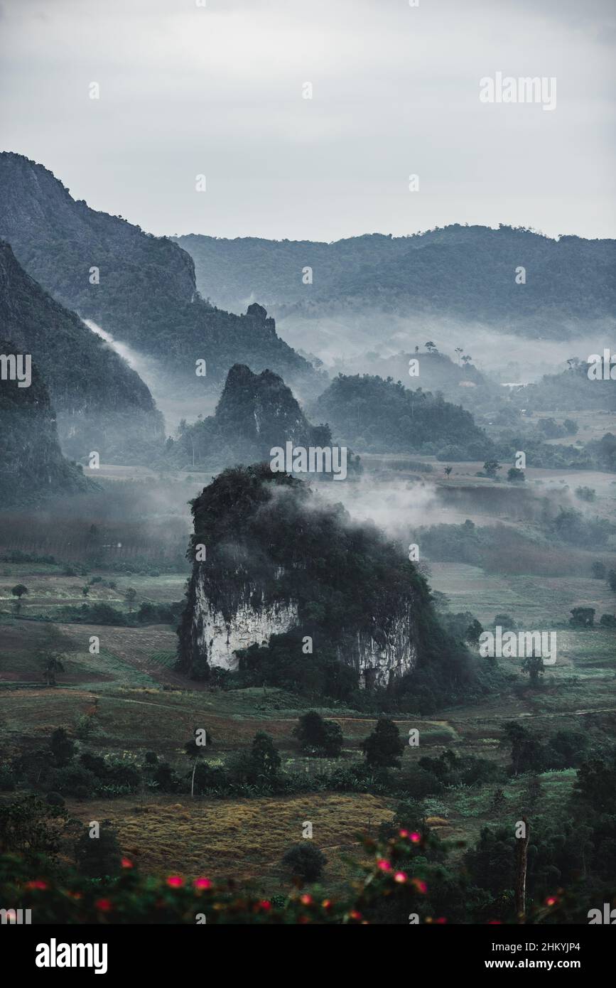 Aerial view of Phayao in Thailand Stock Photo - Alamy