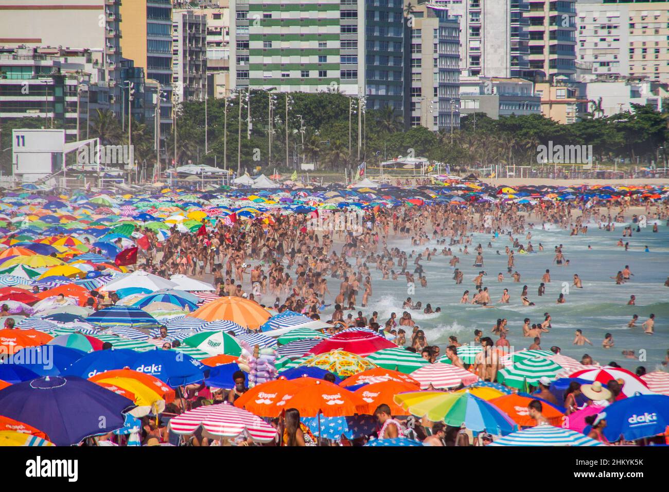 Rio Beach Crowded