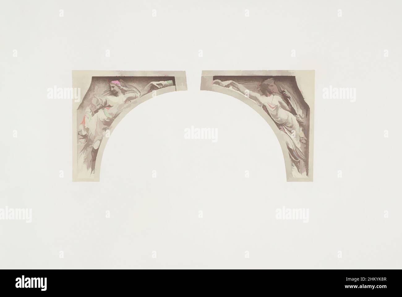 Art inspired by Plaster models for sculptures at the Palais du Louvre ...