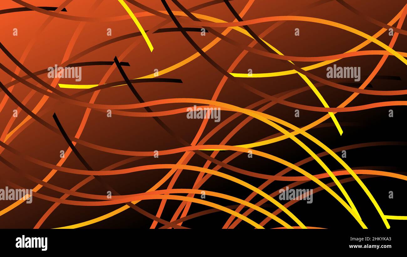 Dark orange background wrapped in wavy line pattern design Stock Vector ...