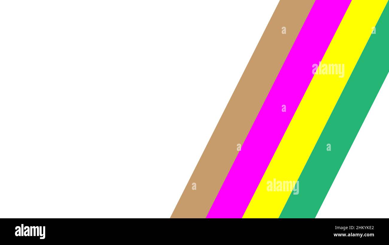 White background wrapped in colorful straight line abstract design ...