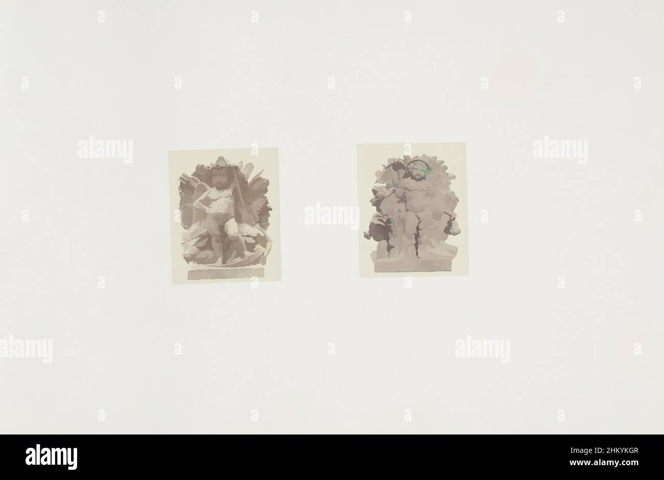 Art inspired by Plaster models for sculptures at the Palais du Louvre ...