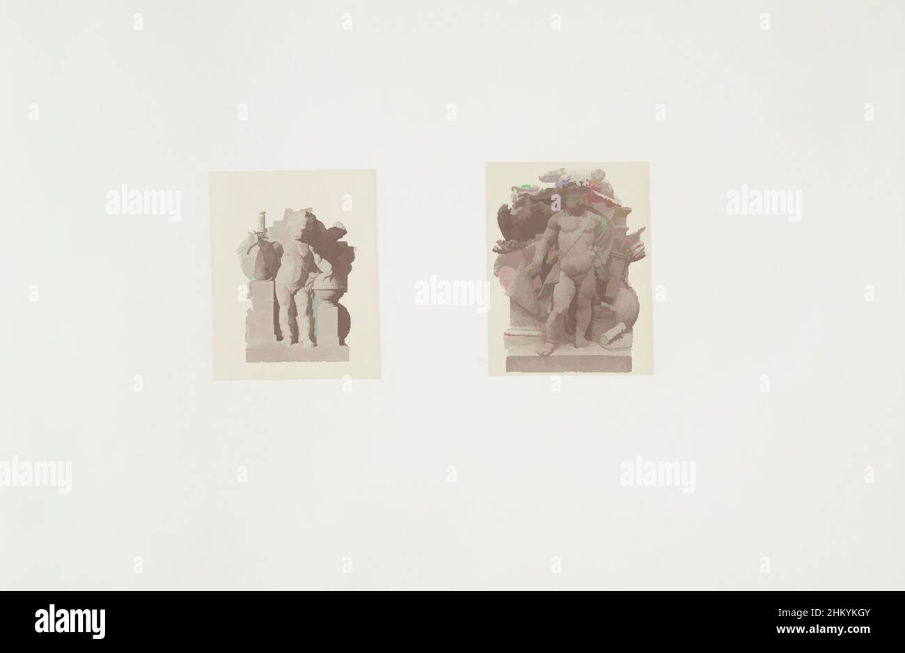 Art inspired by Plaster models for sculptures at the Palais du Louvre ...