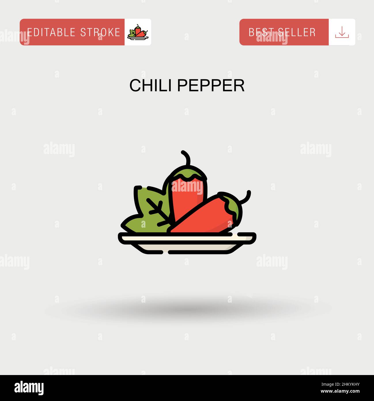 Spicy red green pepper Stock Vector Images - Alamy