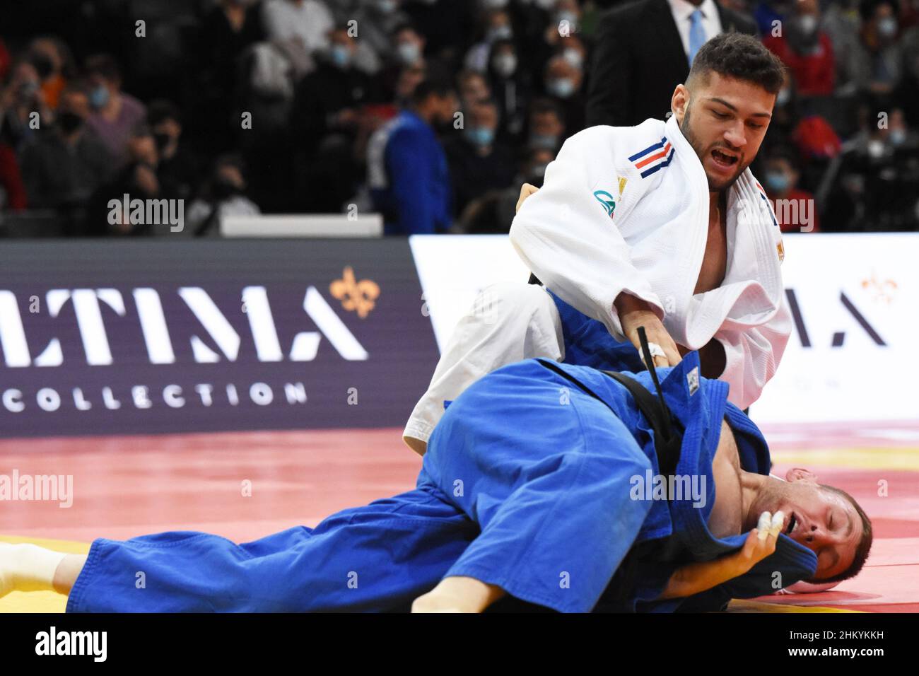 Alexis Mathieu (FRA) competes on men's -90 kg during the Paris Grand ...