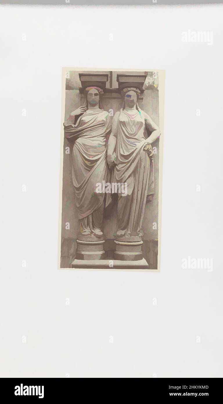 Art inspired by Plaster models for caryatids on the Palais du Louvre by Pierre Charles Simart ...