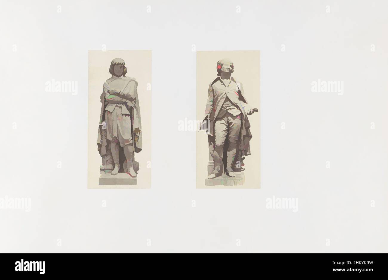 Art inspired by Plaster models for sculptures at the Palais du Louvre ...