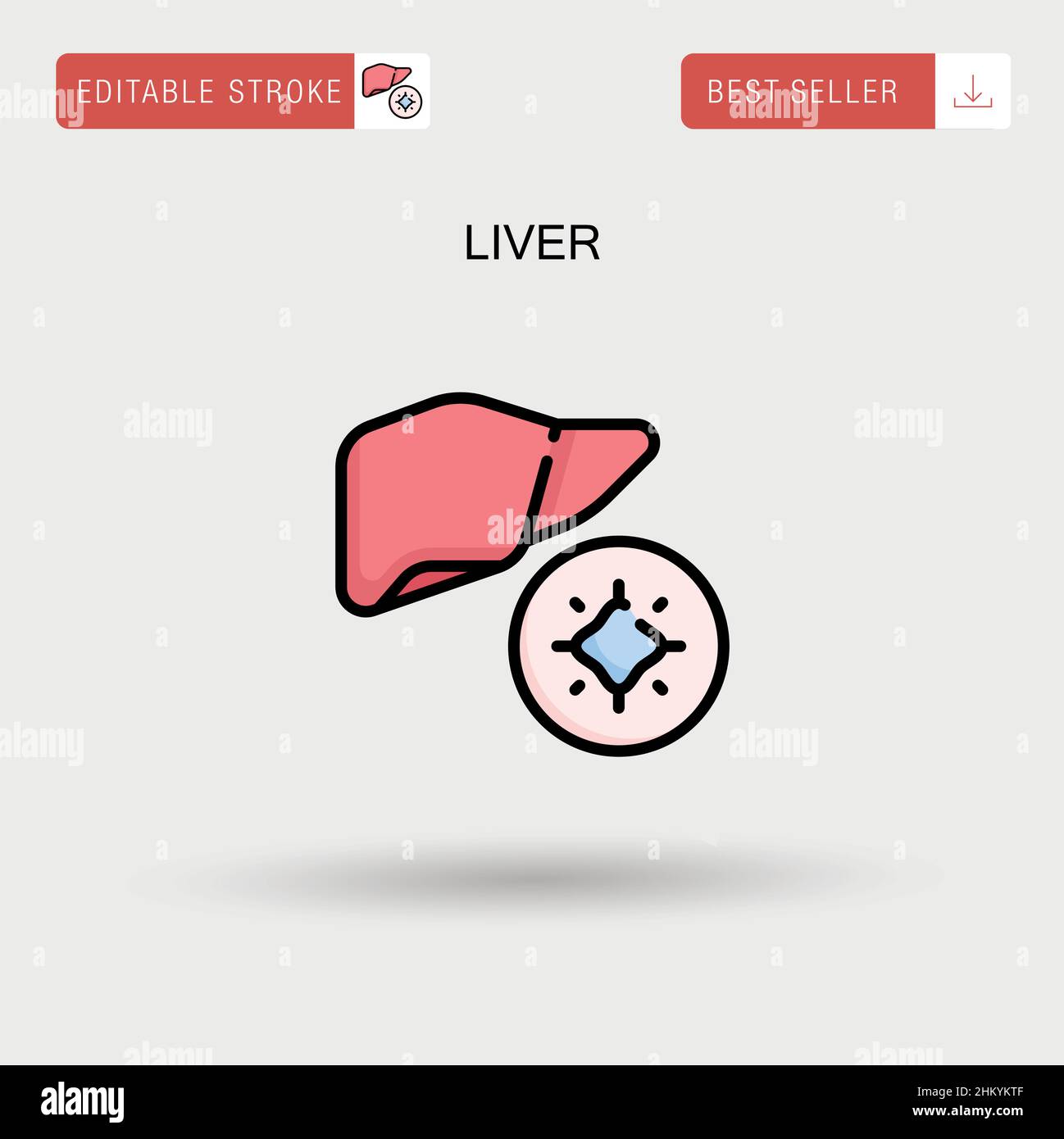 Cirrhosis illustration liver medicine Stock Vector Images - Alamy