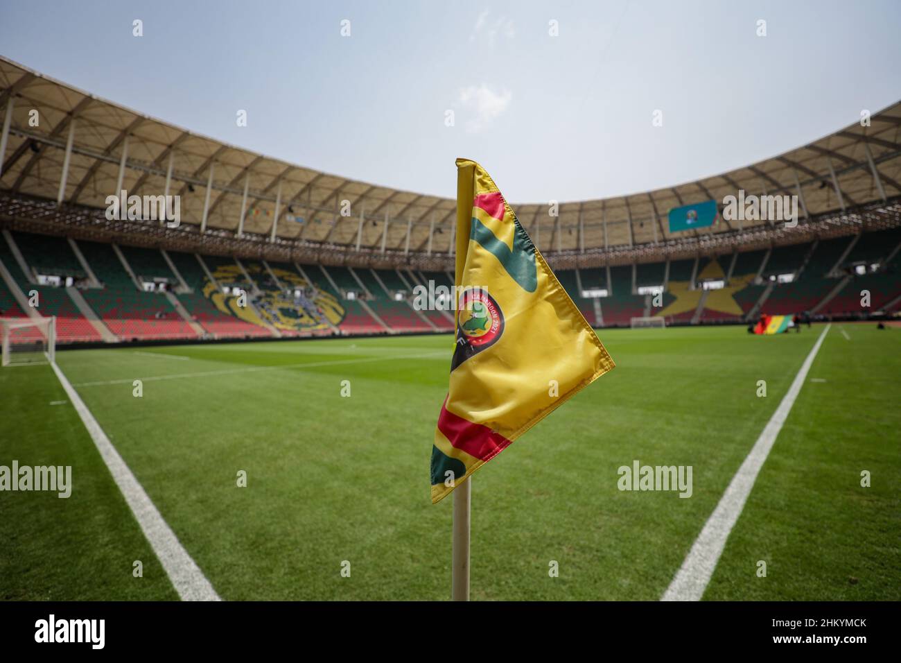 CAMEROON, Yaounde, February 06 2022 - A general view of the stadium ...