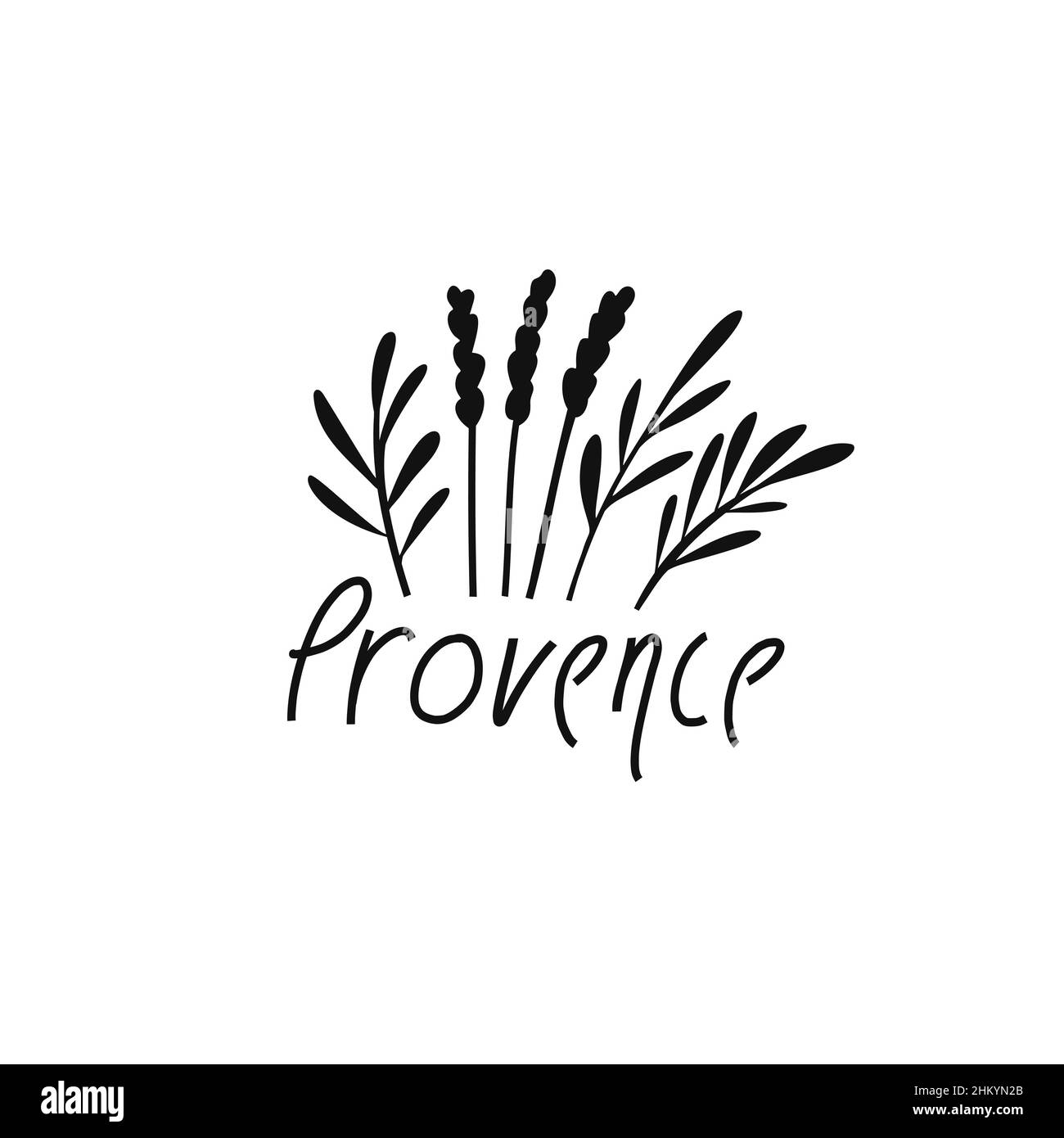 Vector hand drawn symbol of Provence. Travel illustration of French ...