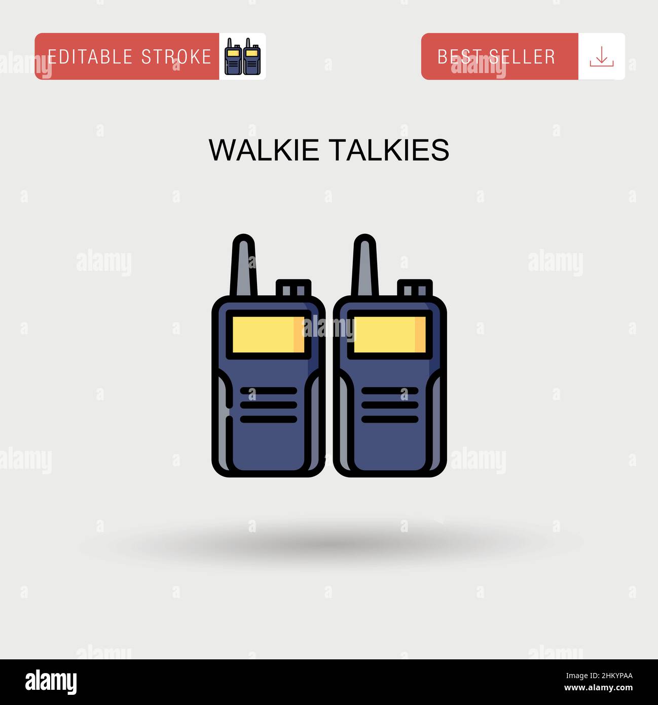 Walkie talkies white background Stock Vector Images - Alamy