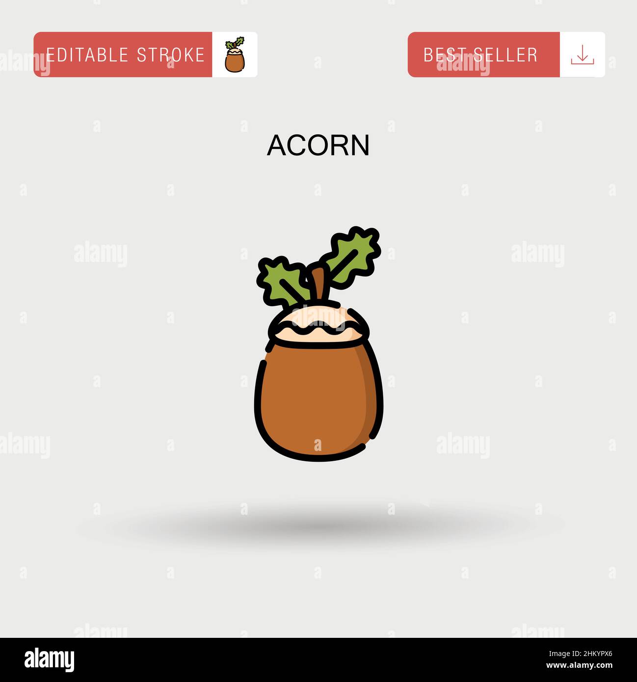 Acorn Simple vector icon Stock Vector Image & Art - Alamy