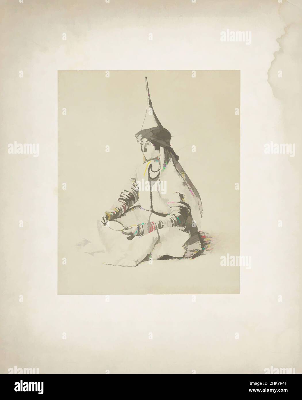 Art inspired by Photoreproduction of a drawing of a Turkish woman by ...