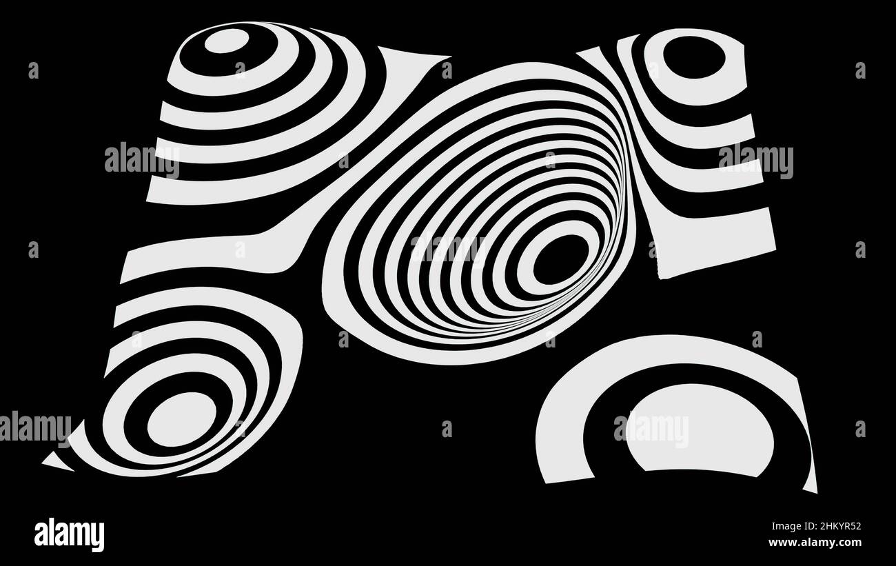 3d illustration - abstract black and white background with lines Stock ...