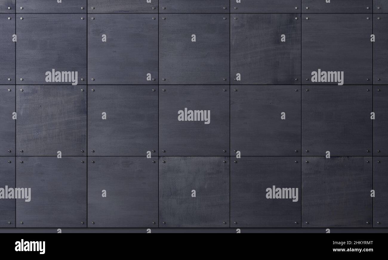 Wall made of plywood or metal loft panels Stock Photo - Alamy