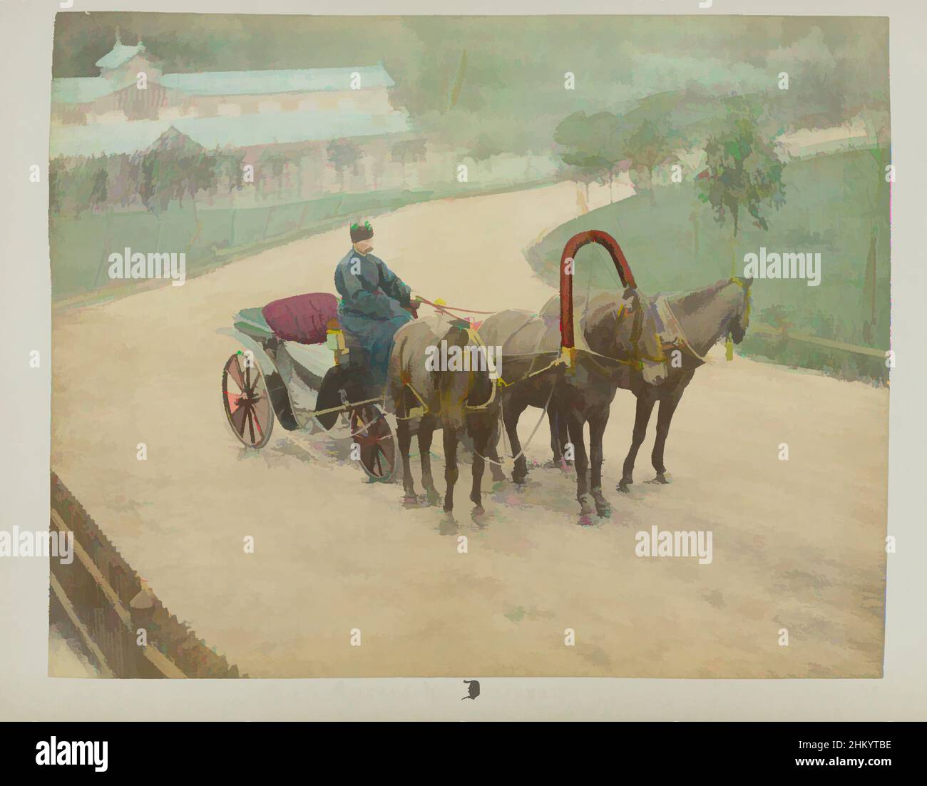 Art inspired by Droshky with coachman, Russian tricycle, Henry Pauw van ...