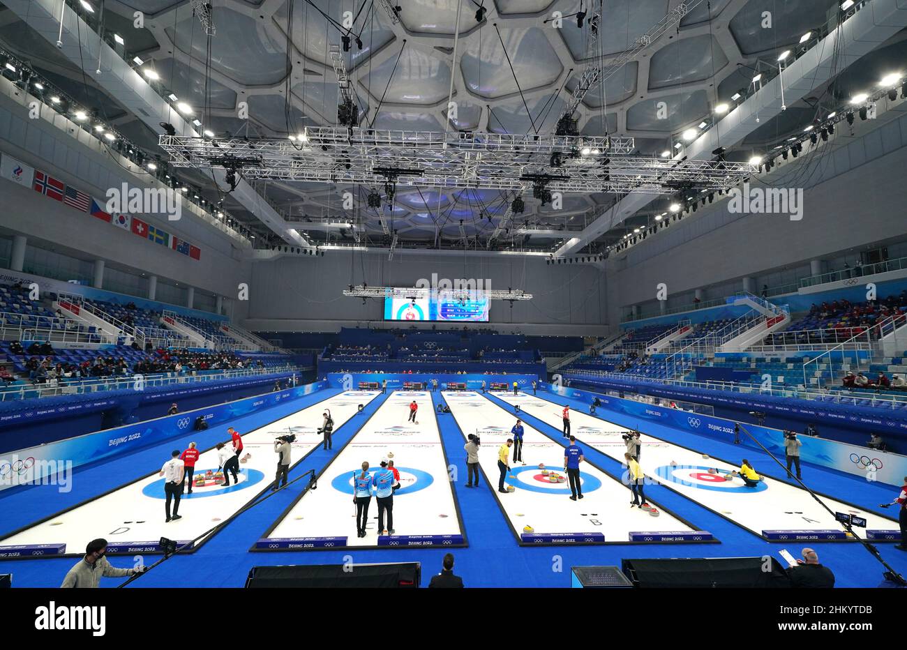 A general view of the action during the Mixed Doubles Round Robin ...