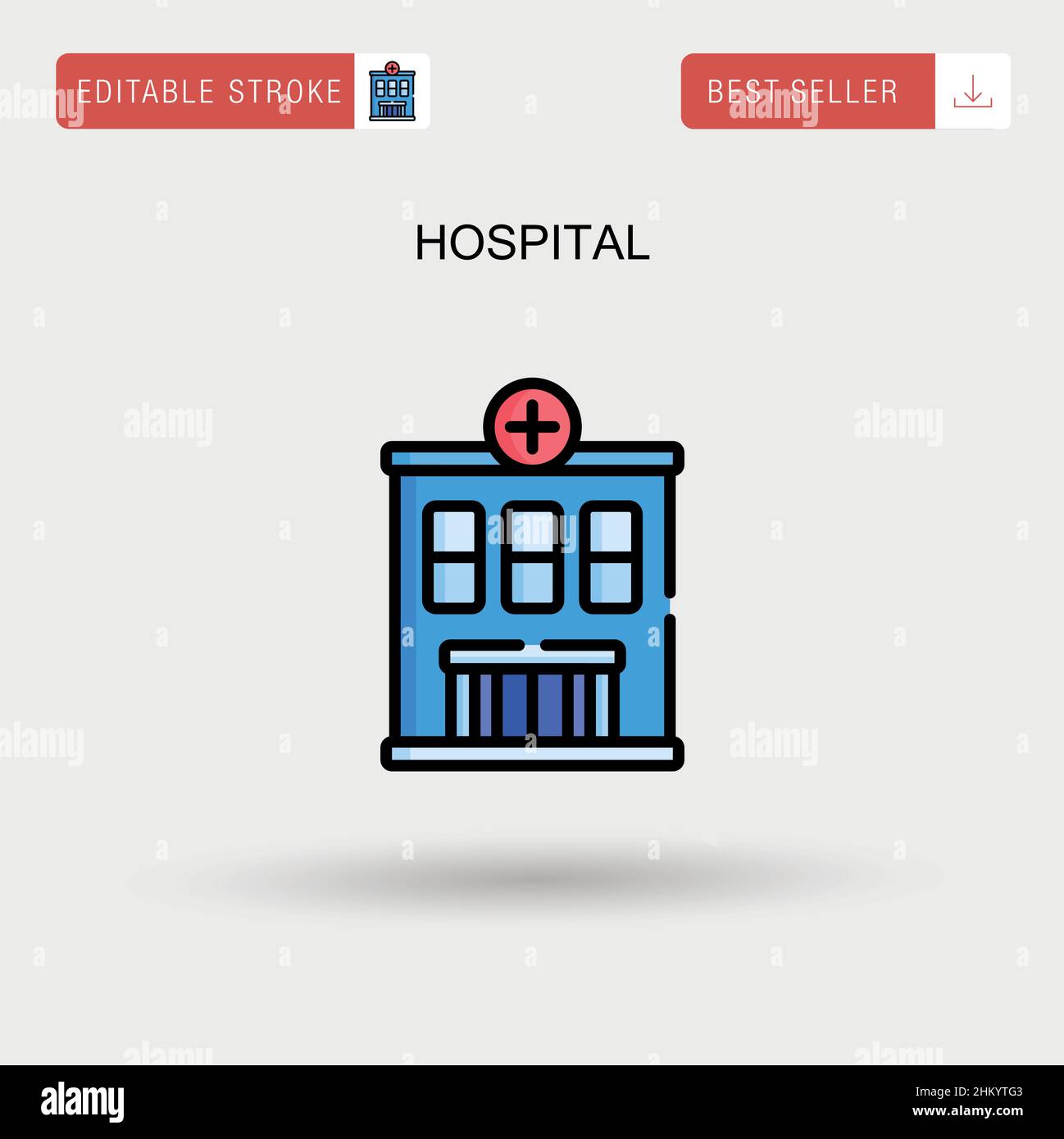 Hospital Simple vector icon Stock Vector Image & Art - Alamy
