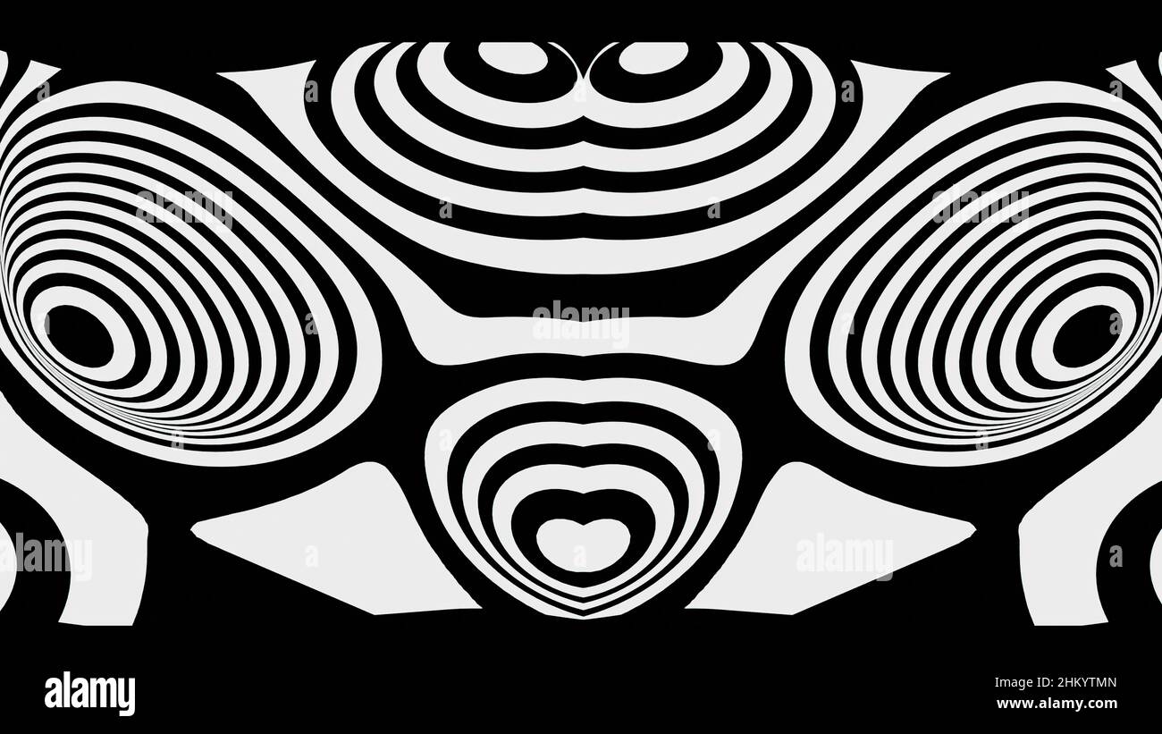 3d illustration - abstract black and white background with lines Stock ...