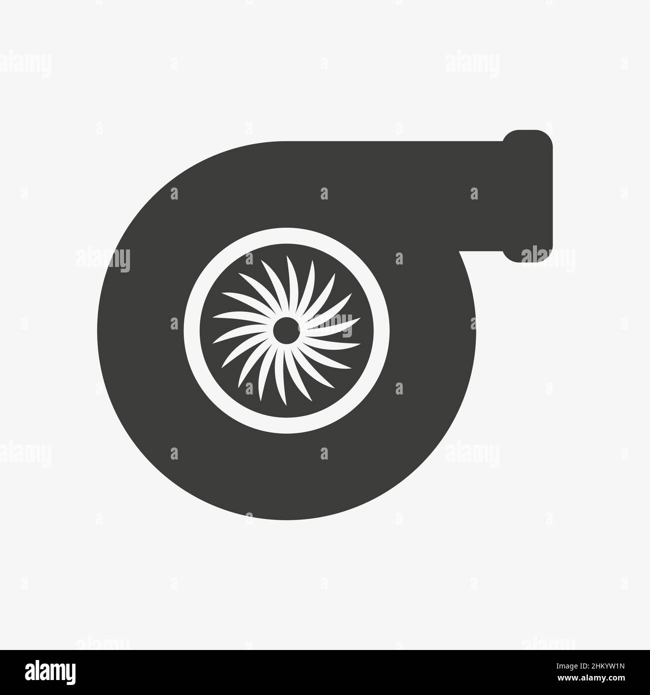 Automotive turbo vector icon on white background Stock Vector Image ...
