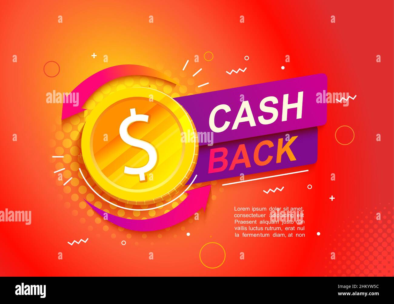 Cash back sign dollar Stock Vector Images - Alamy