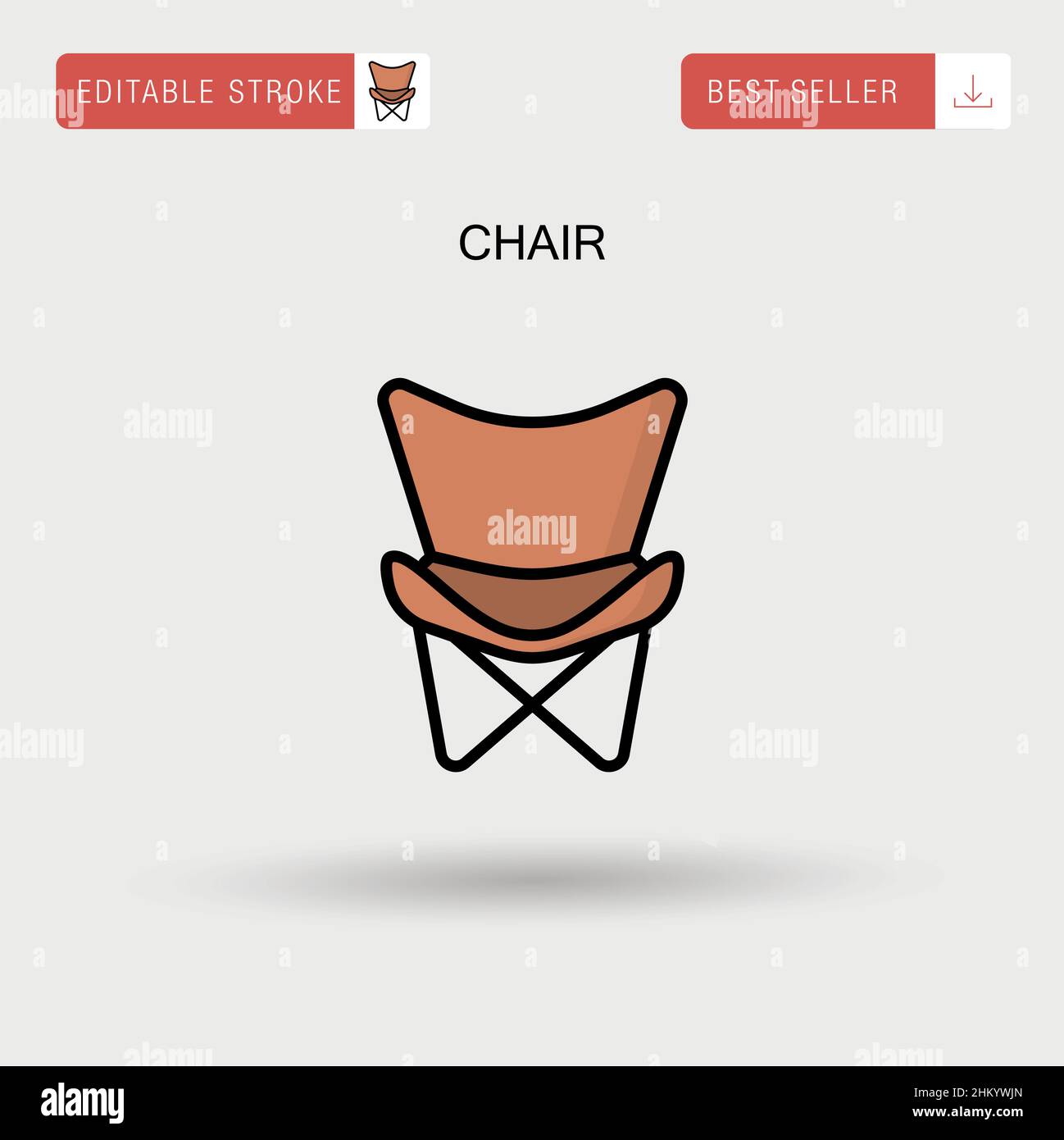 Chair Simple vector icon Stock Vector Image & Art - Alamy