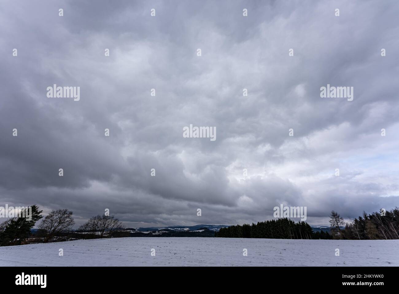 Dark winter field hi-res stock photography and images - Alamy