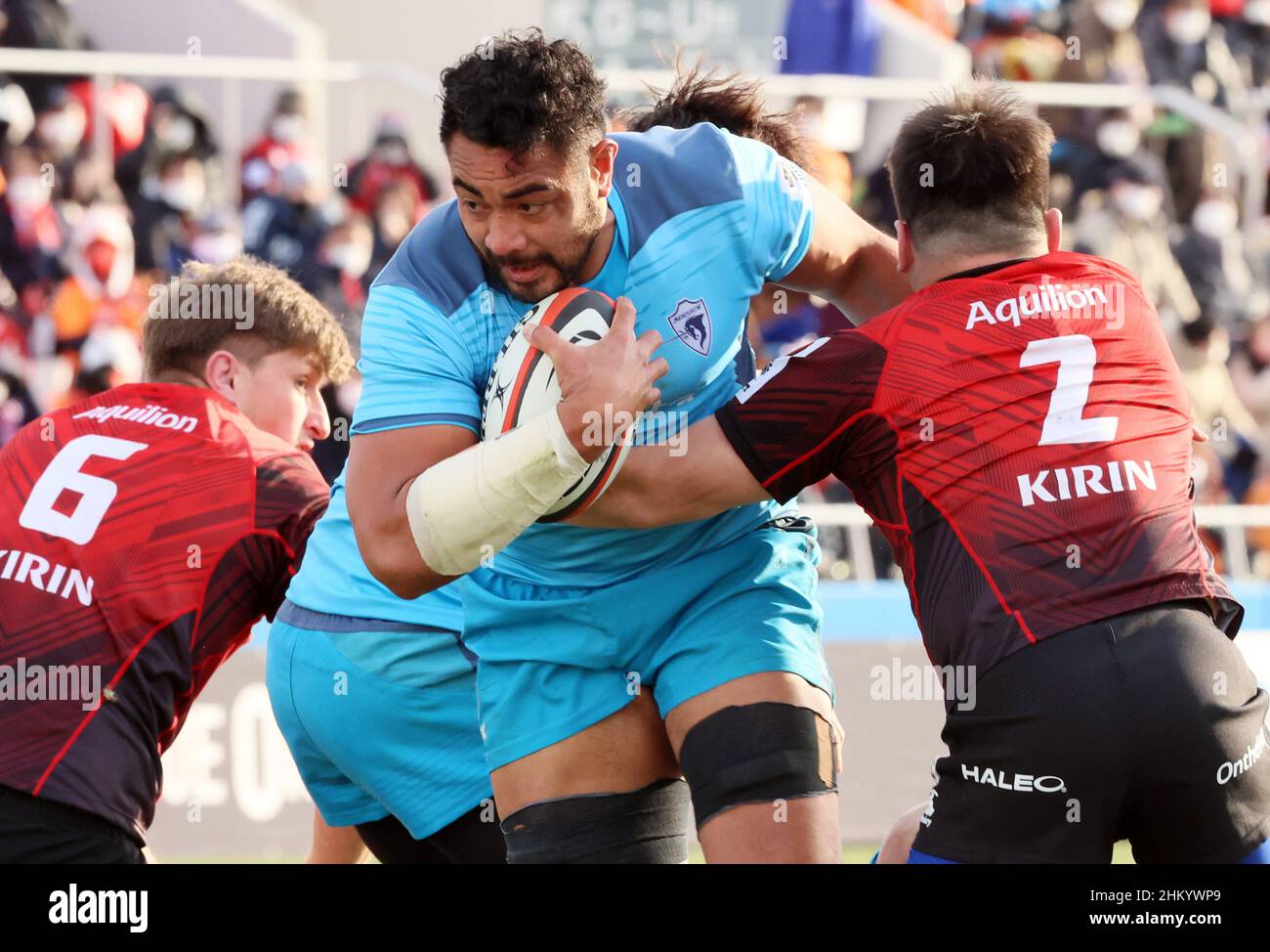 Yokohama, Japan. 6th Feb, 2022. Kubota Spears Funabashi Tokyo-bay lock ...