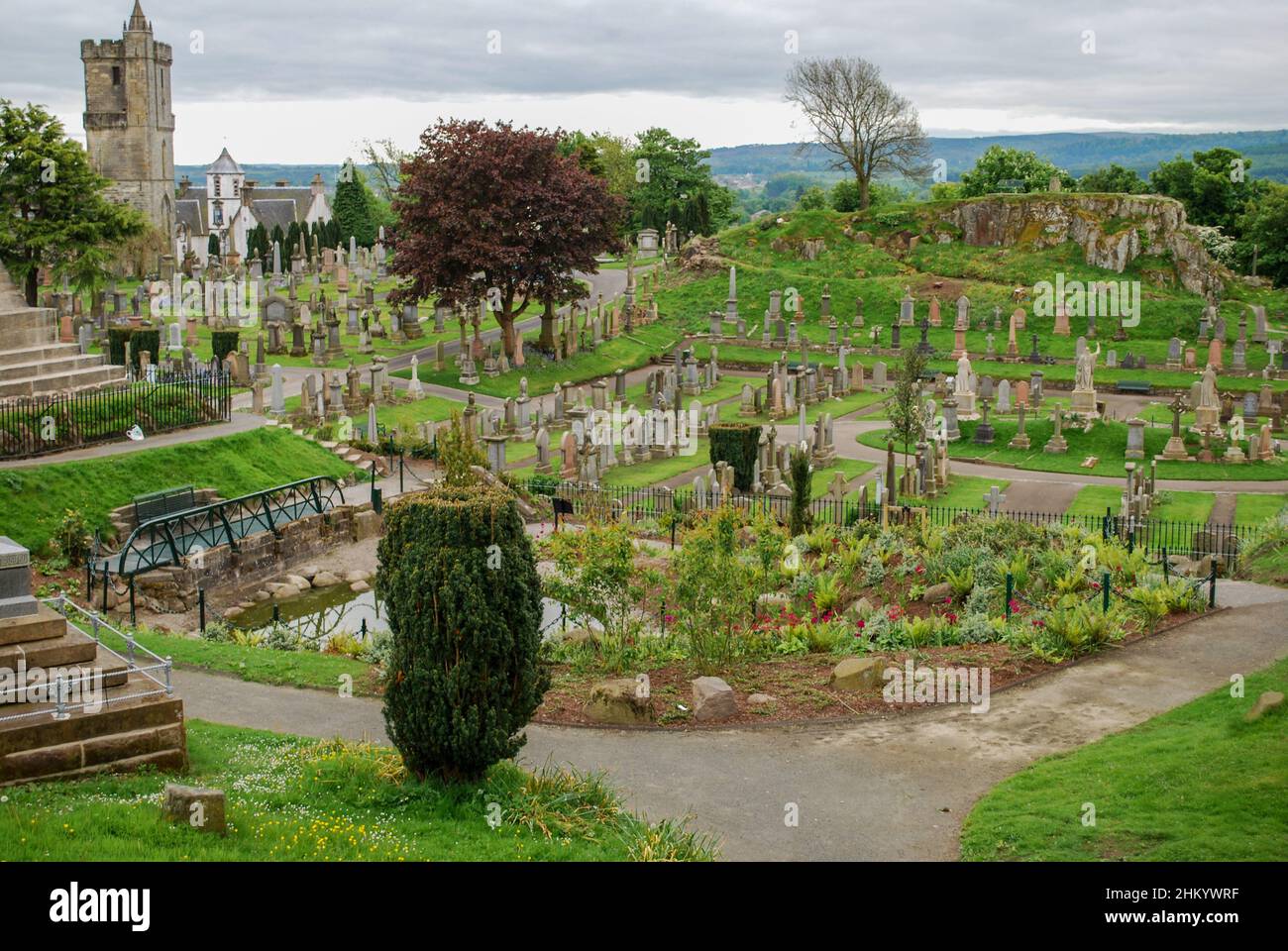 Ancient cemetery surrounded by greenery Stock Photo - Alamy
