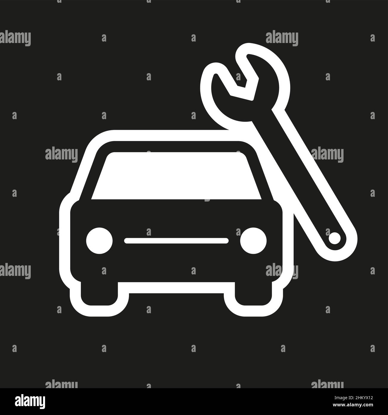 Car repair vector icon on black background Stock Vector Image & Art - Alamy
