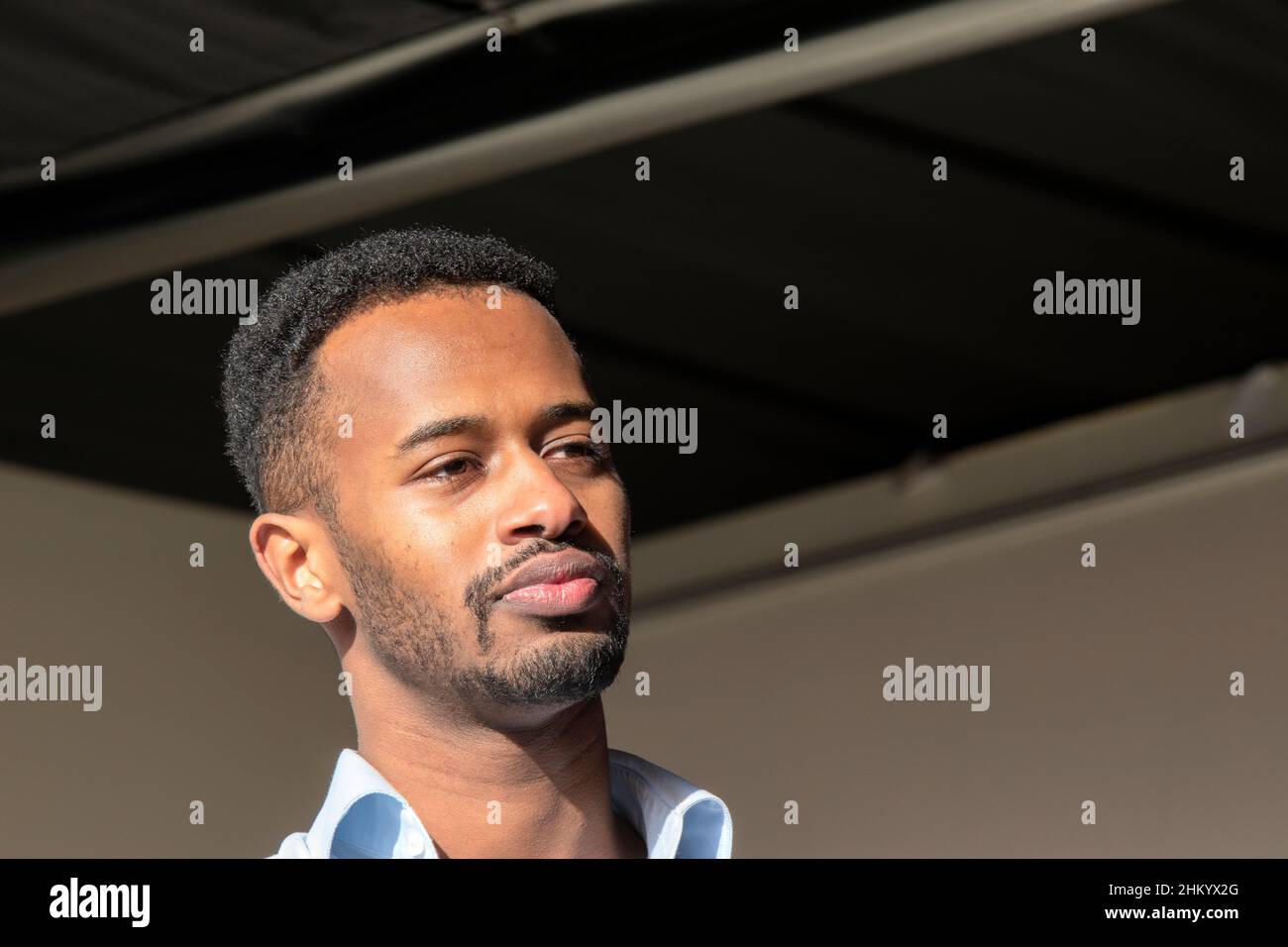 Habtamu De Hoop At The Niet Mijn Schuld Demonstration At Amsterdam The ...