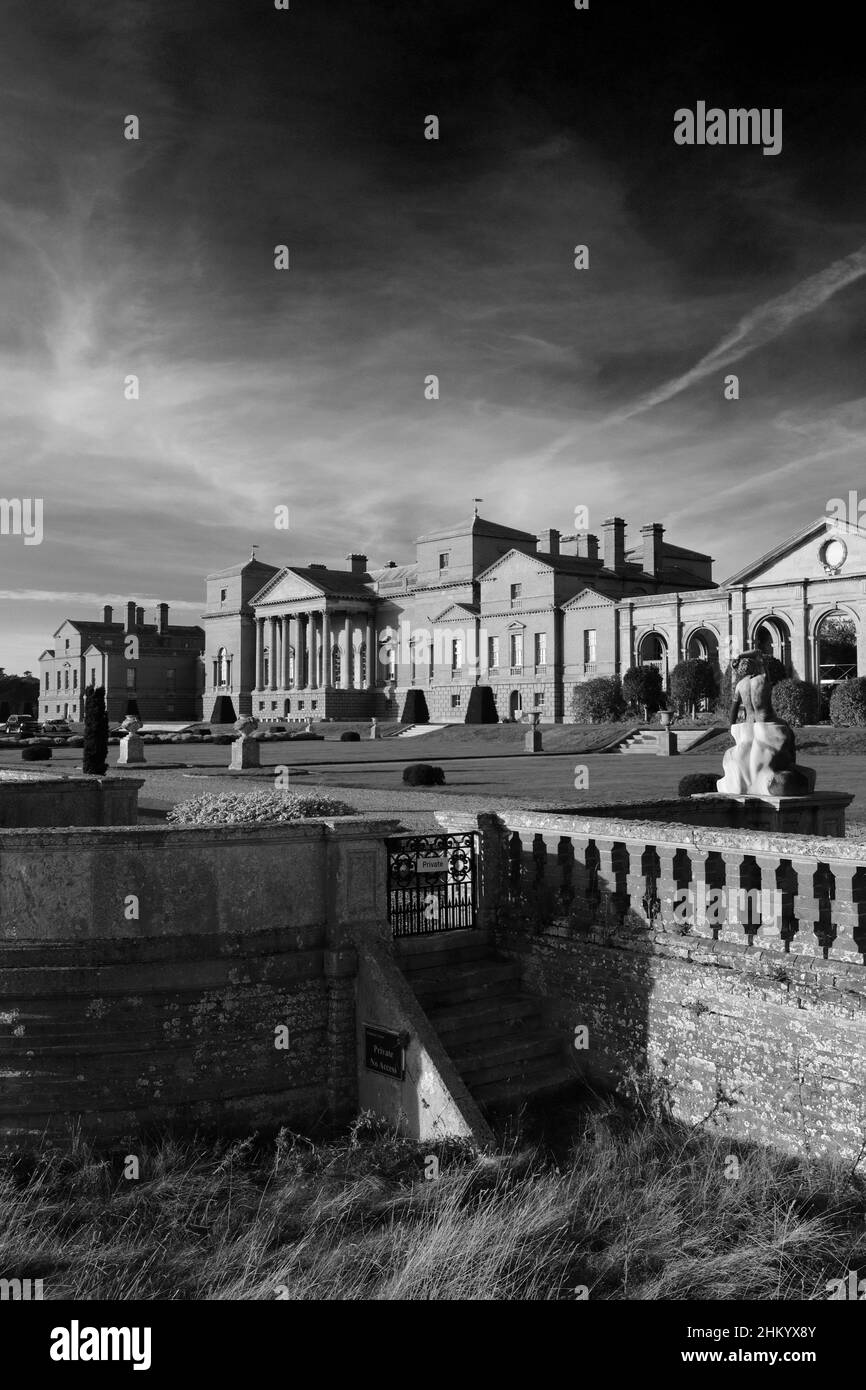 Autumn view of one of the great Palladian Houses of England, Holkham ...
