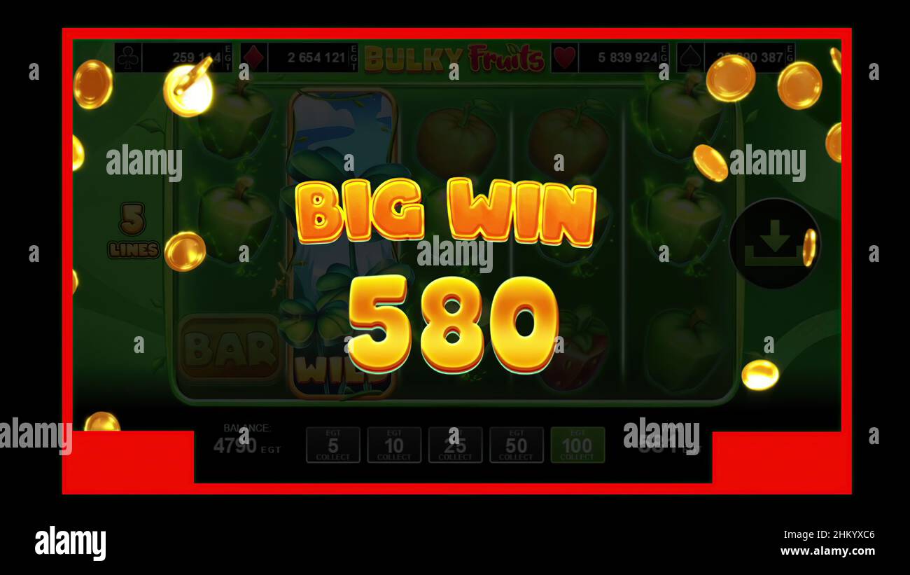 3d illustration - jackpot game symbols on black background Stock Photo ...