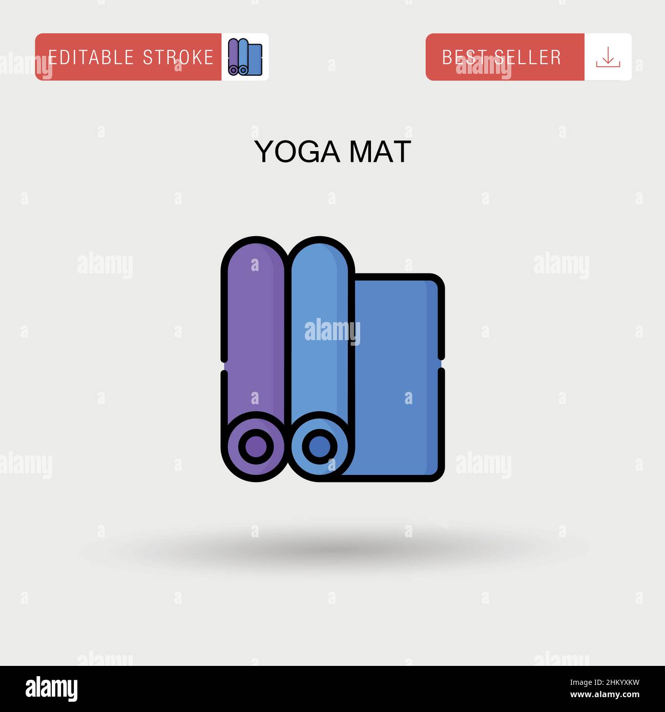 Yoga mat Simple vector icon Stock Vector Image & Art - Alamy