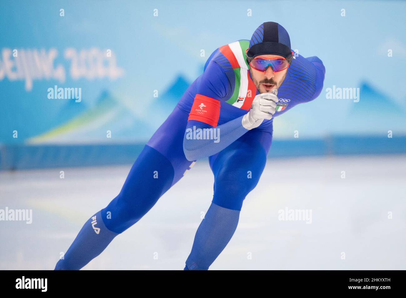 Davide Ghiotto (ITA) February 6, 2022 Speed Skating, Men's 5000m during ...