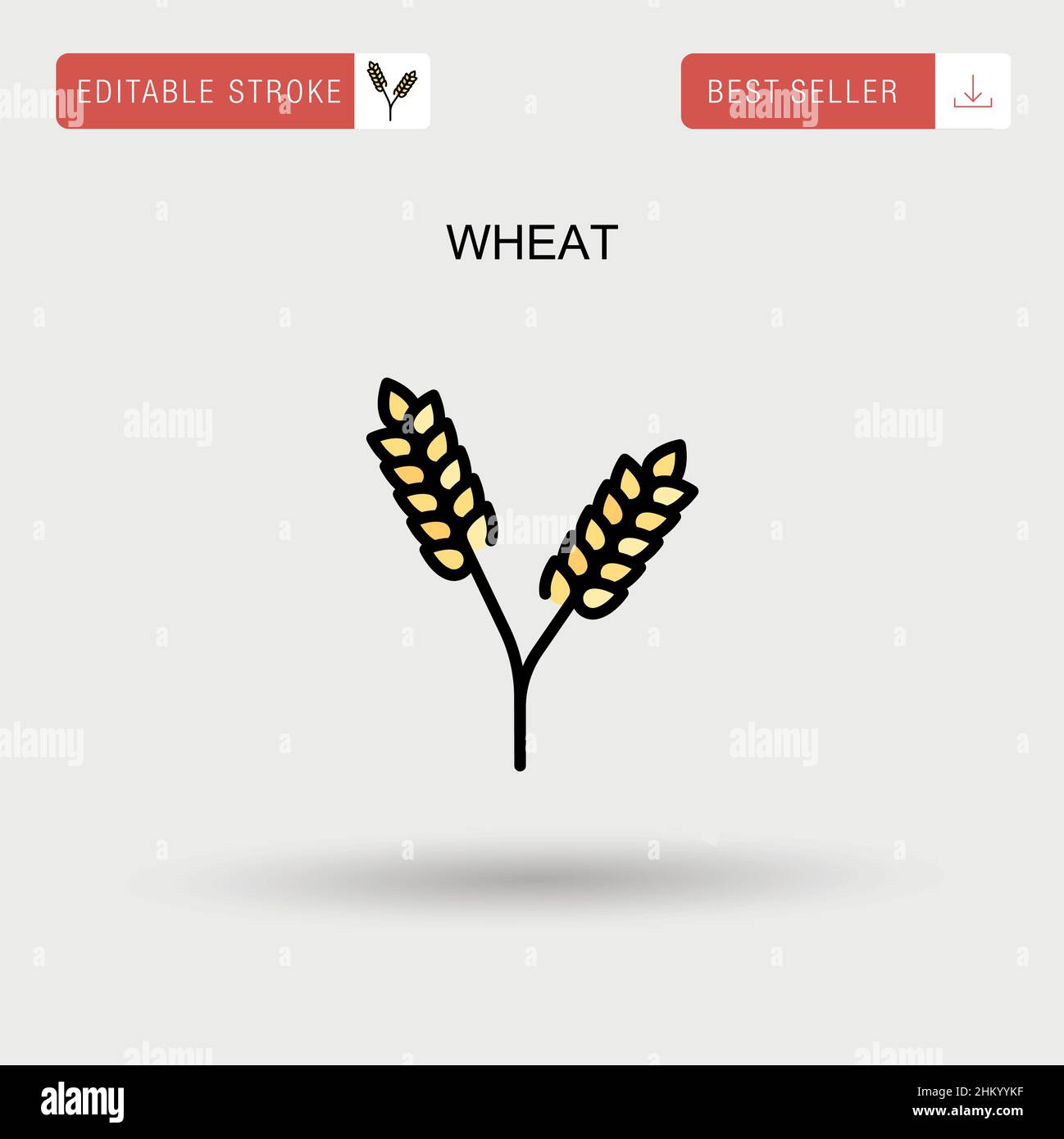 Wheat Simple vector icon Stock Vector Image & Art - Alamy