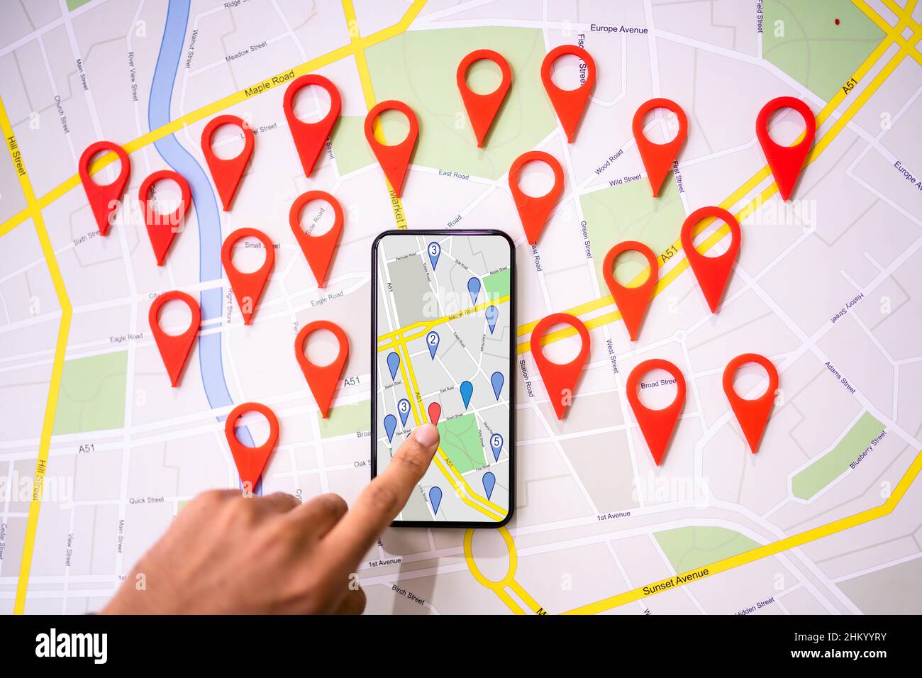 Local City Map Locator Pin Marker Search Stock Photo - Alamy
