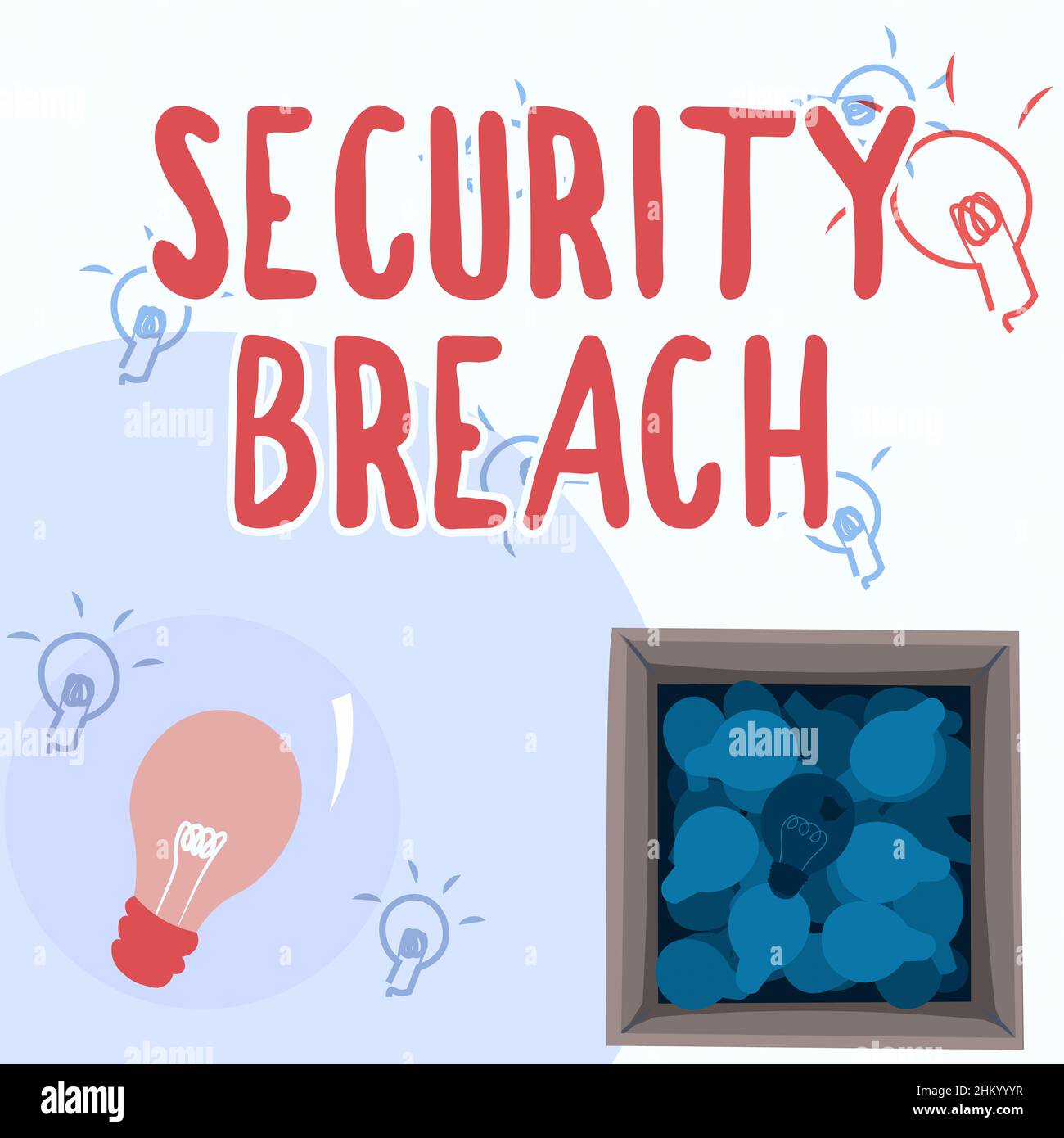 Hand writing sign Security Breach. Business showcase incident that ...