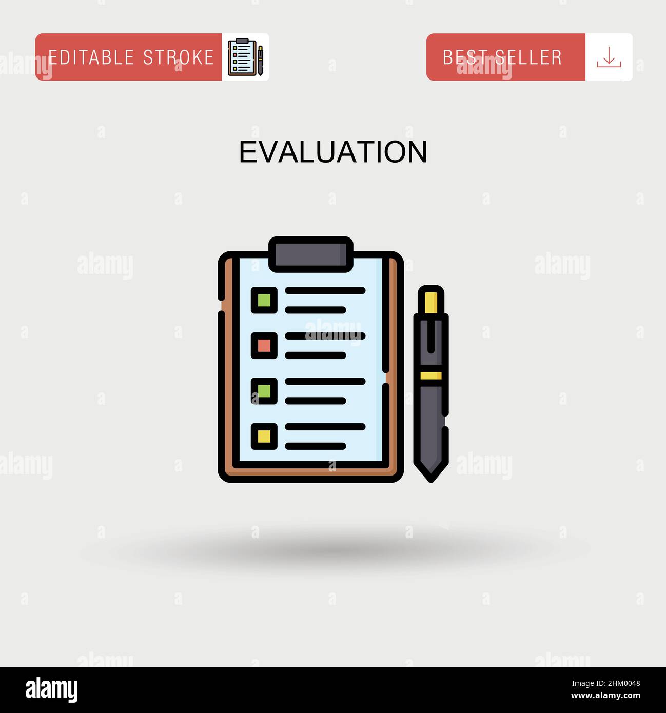 Evaluation Simple vector icon Stock Vector Image & Art - Alamy