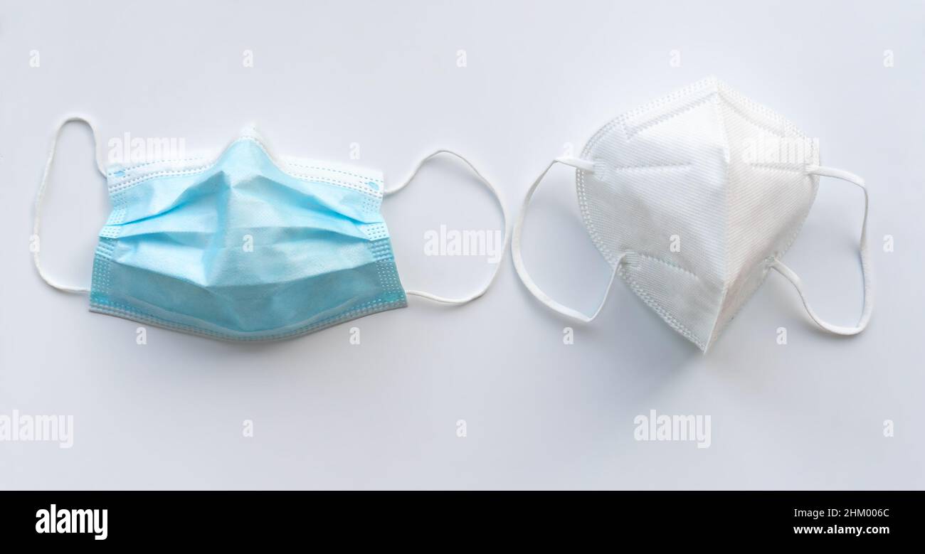 Viruses protection masks isolated on white background. Covid-19 concept ...