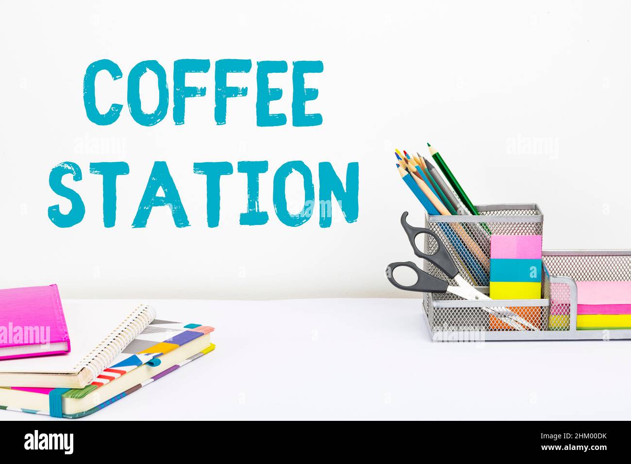 Text showing inspiration Coffee Station. Business idea a small informal ...