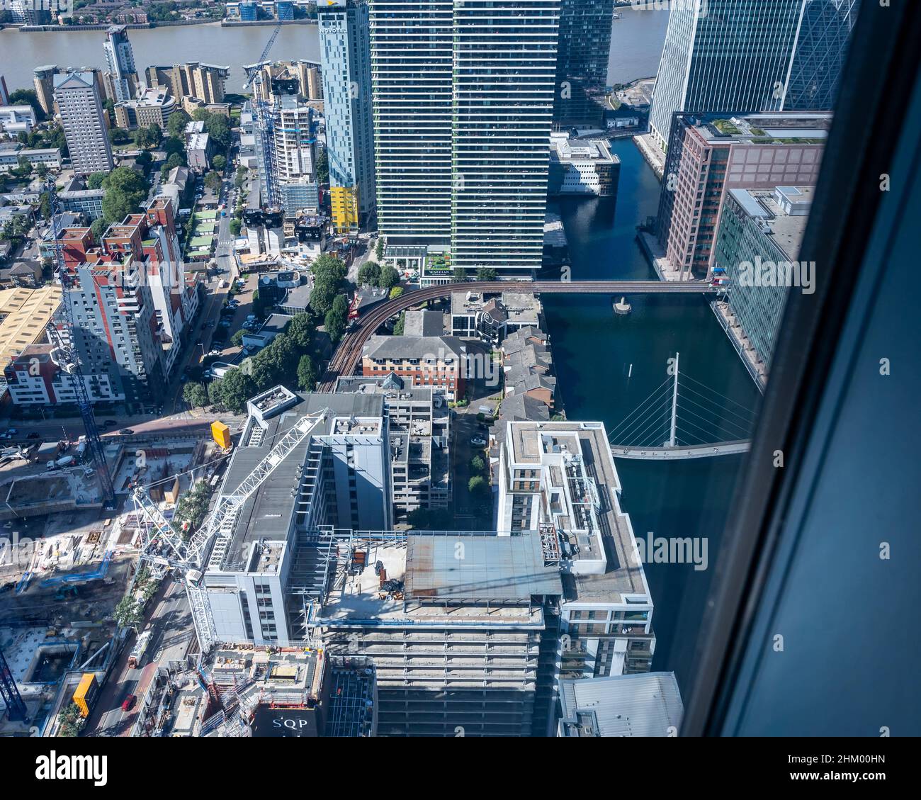 View from the Roof Terrace - South Quay Plaza, South Dock, London ...