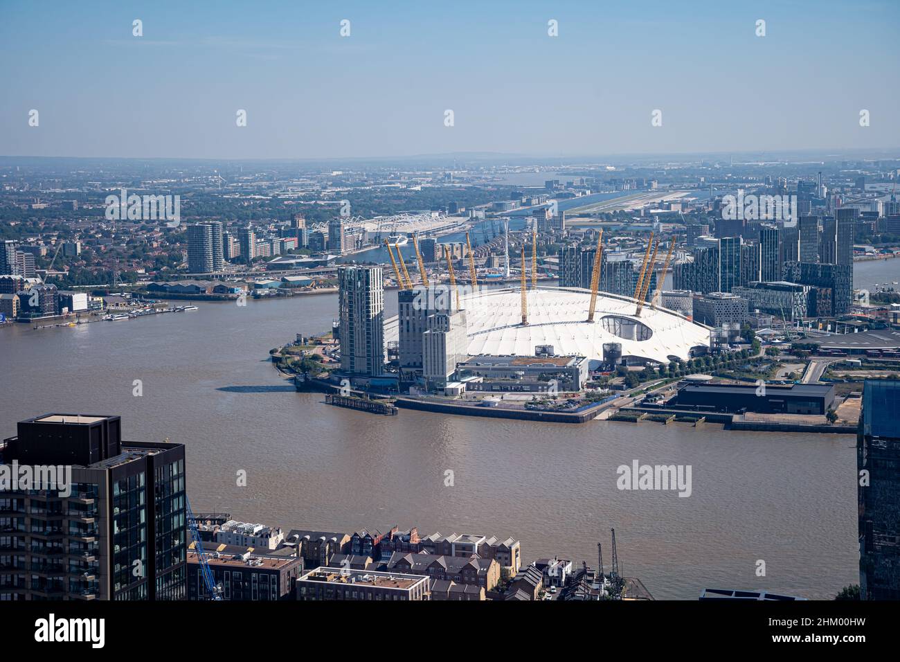 View of the o2 Dome from the Roof Terrace - South Quay Plaza, South ...
