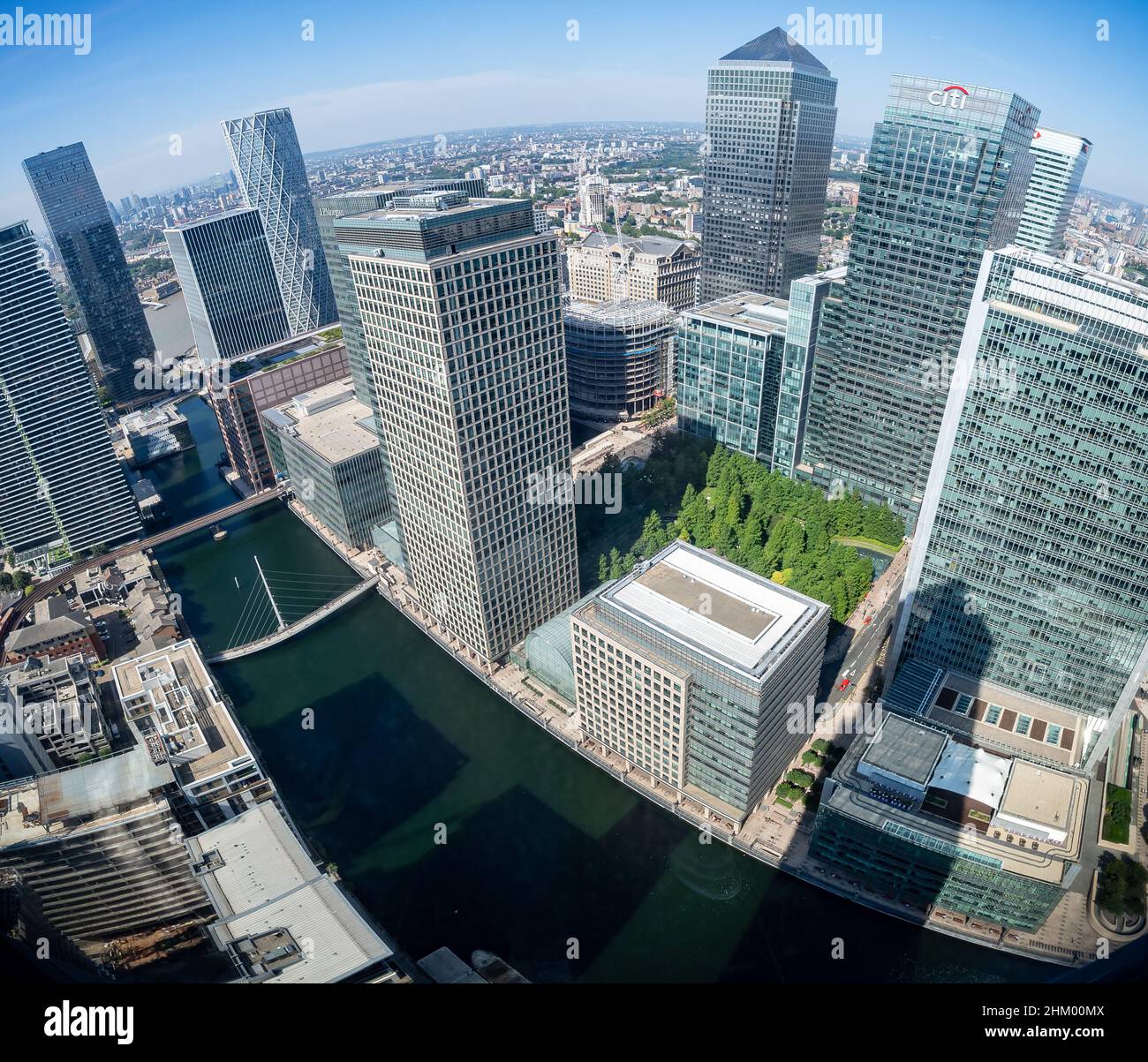 View from the Roof Terrace - South Quay Plaza, South Dock, London ...