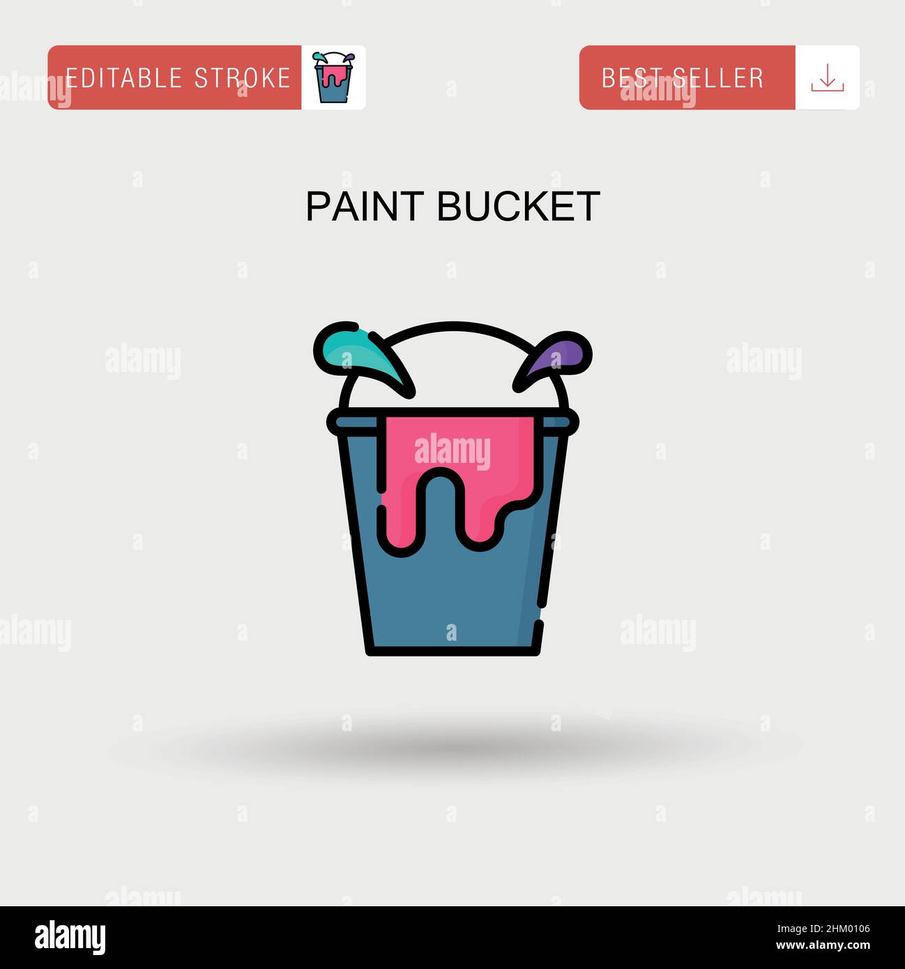 Open plastic bucket white Stock Vector Images - Alamy