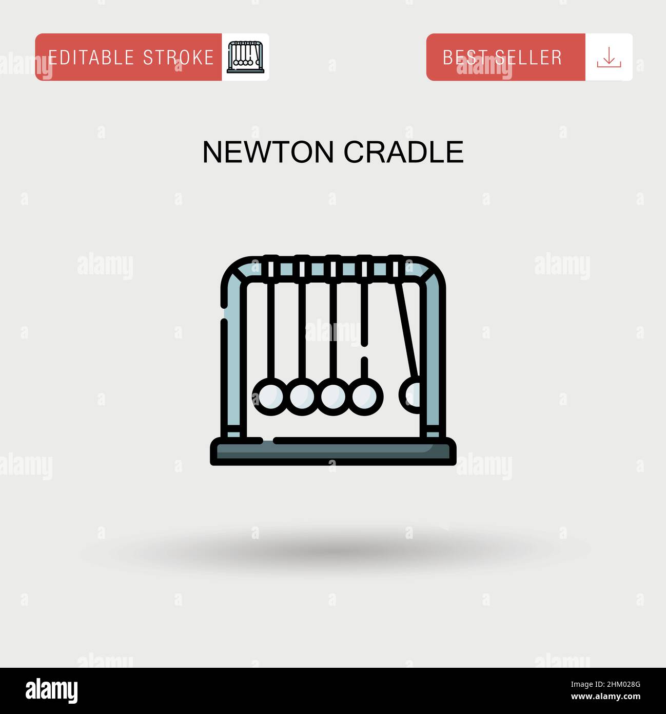 Newton cradle Simple vector icon Stock Vector Image & Art - Alamy