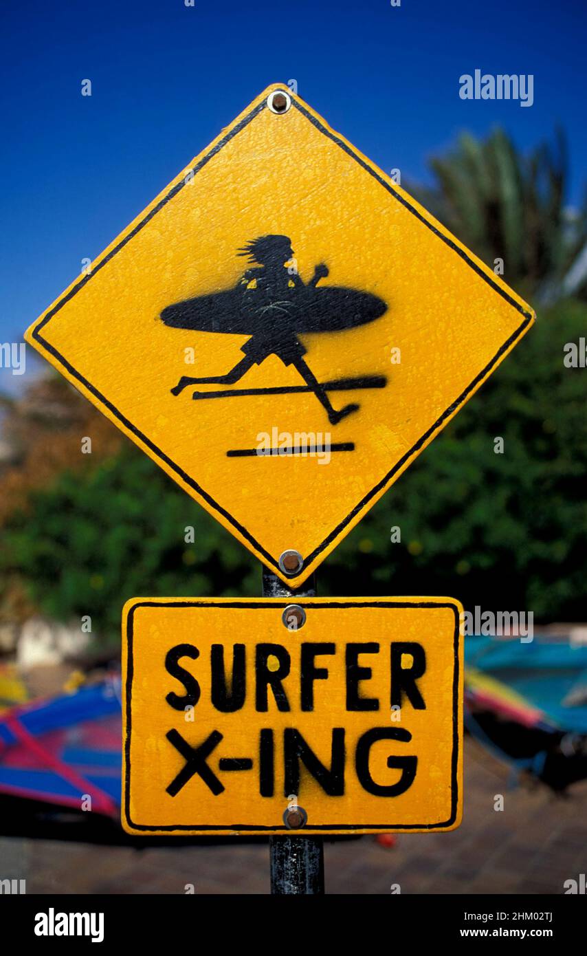 Old sign in Morro Jable, Fuerteventura, Canary Islands, Spain, Europe ...