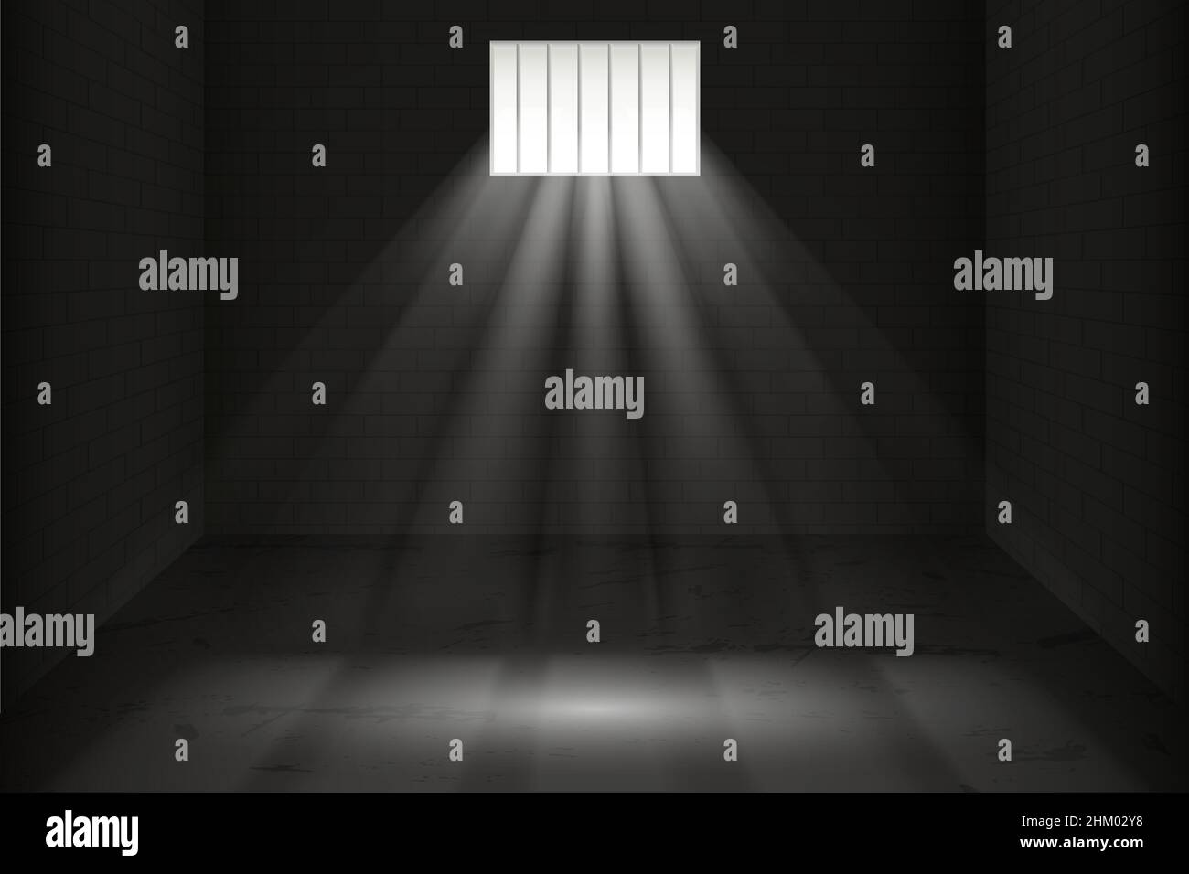 Empty prison room template Stock Vector Image & Art - Alamy