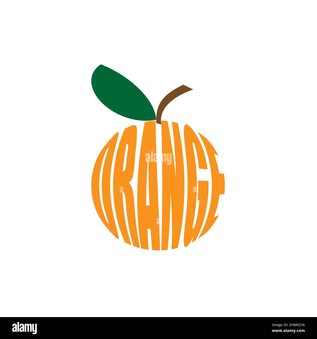 orange vector illustration of letters inscribed in the shape of an ...